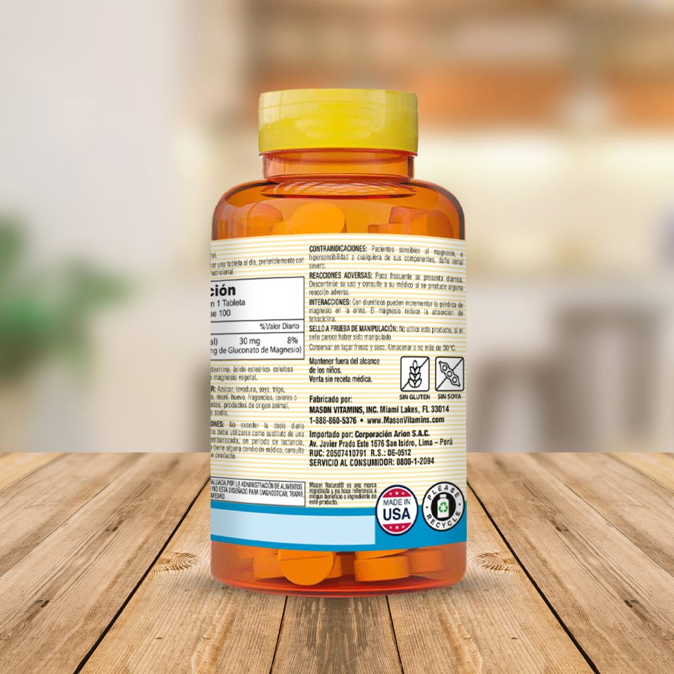 Gluconato de Magnesio 550 mg