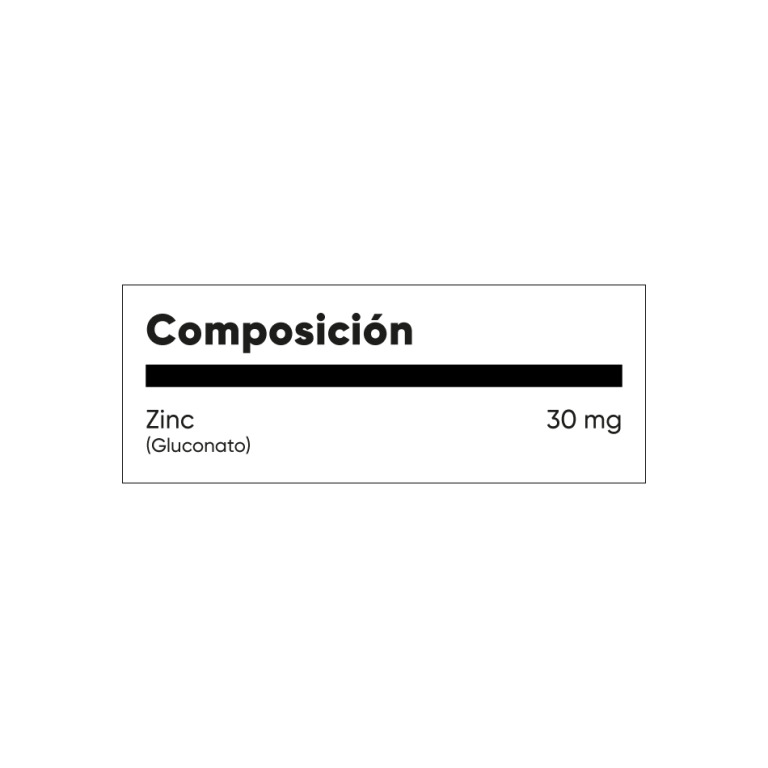 Zinc 30 MG x 100 tabletas