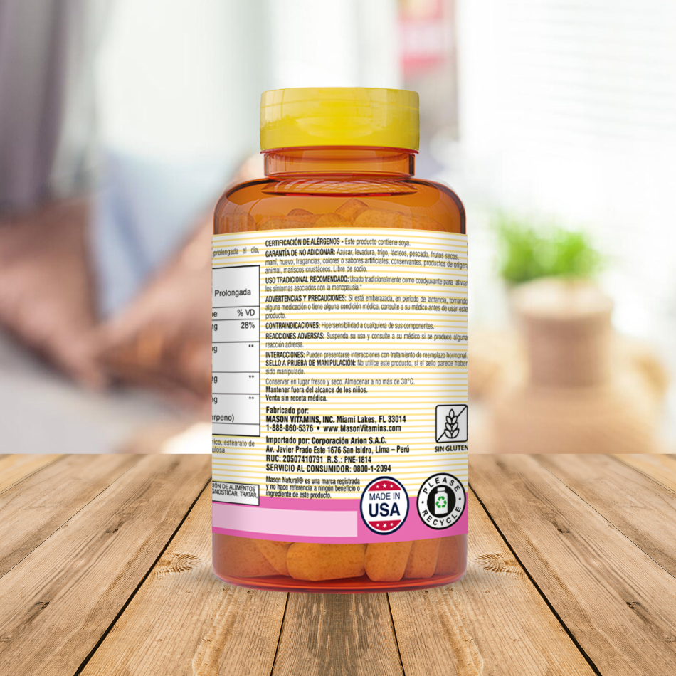 Menopause Trio: Black Cohosh, Flaxseed & Soy (30 TAB)